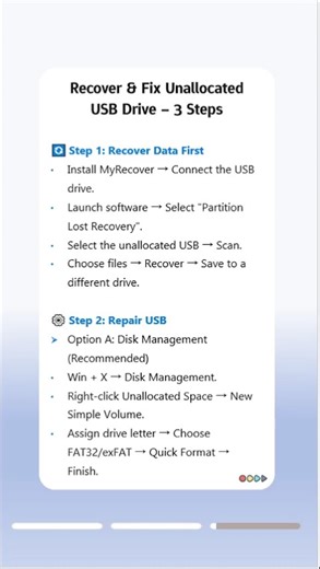 USB Now Shows Unallocated Space? How to Fix & Recover Your Files!#usb #techfix