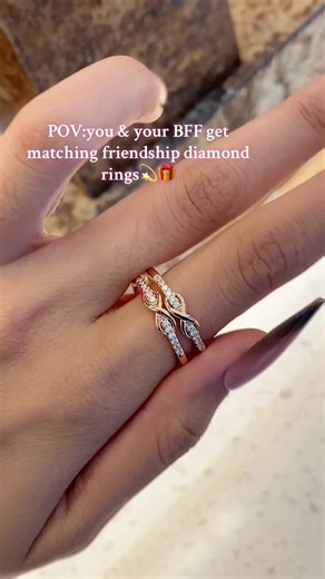 Your sign to get matching rings with your BFF🥺💍👩🏼‍❤️‍👩🏻#bff #typ #bestfriend #promise #ring