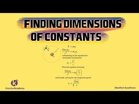 Finding dimensions of a constant | Dimensional analysis of a physical quantity- Kisembo Academy