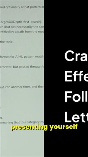 Job Interview Follow-Up Letter: #careeradvice #shortsviral #interviewskill