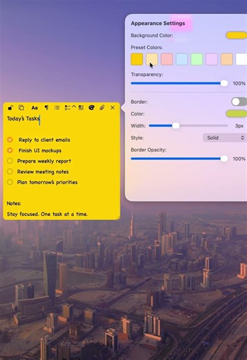 Make Your Desktop Sticky Notes Transparent that Don’t Ruin Your Wallpaper Vibe