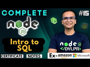 🚀🔥 Lecture 15: Introduction to SQL | NodeJS Complete Course ❤️ in Hindi | Notes Certification