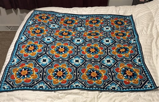Persian Tiles Afghan - Etsy