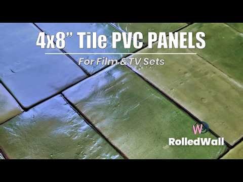 4x8 in Staggered PVC Tile Panels for Film & TV Sets | Rolledwall