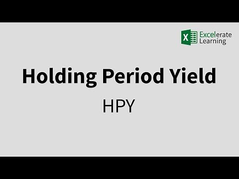 How To Calculate Holding Period Yield (HPY) in Excel + Template