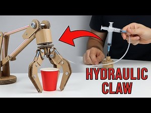 DIY Hydraulic Robot Claw ｜｜ How to Make a Robot Hand with Cardboard ANd Syringes ｜｜ Fun Science