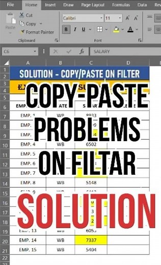 COPY-PASTE PROBLEM SOLUTION ON FILTER!!! ADVANCE EXCEL TRICKS!! EXCEL MAGIC!!