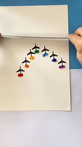 3.5M views · 15K reactions |  Rainbow Airplane Art – Fun & Colorful DIY Craft! #RainbowArt #AirplaneCraft #DIYFun #CreativeKids #EasyCraft #ColorfulArt #CraftIdeas #FunWithPaper #ArtProject #DIYInspiration | paper craft ideas | Facebook