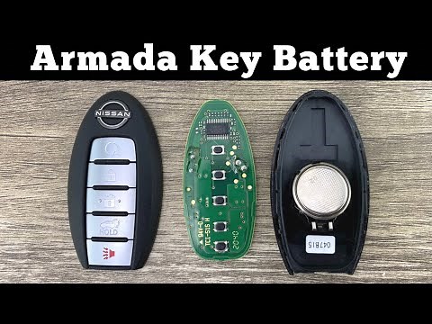 How To Change 2017 - 2020 Nissan Armada Remote Key Fob Battery - Remove Replace Replacement Tutorial