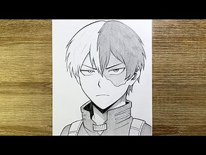 How to draw Shoto Todoroki from My Hero Academia step by step | Shoto Todoroki drawing tutorial