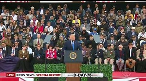 "To all of our friends and partners, our cherishes alliance was forged in the heat of battle. Our bond is unbreakable. From across the Earth, Americans are drawn to this place as though it were a part of our very soul." - President Trump marks 75th anniversary of D-Day in Normandy | CBS Mornings