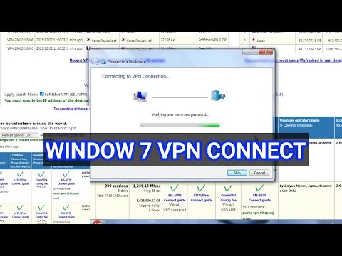 HOW TO CONNECT VPN IN WINDOW 7, 8, 10,11