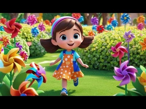 Pinwheels Go Spin Spin Spin Nursery Rhyme for Kids Learning Songs Playtime Fun