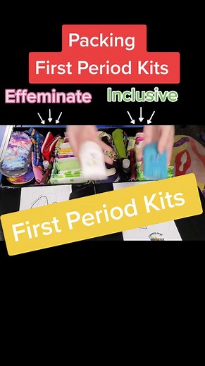 Packing up 2 First Period Kits, 1 is inclusive, 1 is effeminate (girly). we also have a kit that has internal products as well (menstrual cup & tampons). we're a non-profit helping people struggling with period poverty, every Etsy sale helps keep our program running. we're completely volunteer & donation run. #clothconnectionoutreach #cco #ccocharity #endperiodpoverty #periodcharity #etsytiktok #etsyshop #etsyseller #firstperiodbox #firstperiod #inclusiveperiodproducts #inclusiveperiods #nonprof