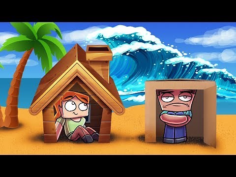 Minecraft | TSUNAMI BASE CHALLENGE - Tsunami Destroys City! (Will it Protect Us?)