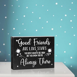 Friendship Wood Sign: Good Friends Are Like Stars, Sentimental Gift - Etsy