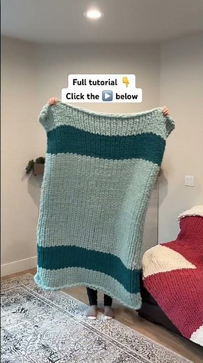 Chunky knit blanket tutorial for complete beginners