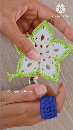 ⭐️Crochet Christmas Star Ornaments 👇Free pattern Tutorial on YouTube step by step #shorts