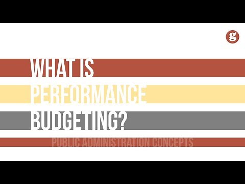 What is Performance Budgeting?