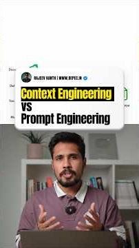 🚀 Context Engineering vs Prompt Engineering? What’s the Real Difference? #generativeai #coding