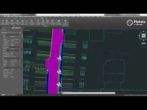 Create road BIM model from 2D CAD drawings using Plateia 2020