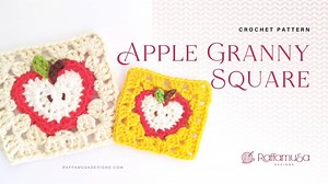 Apple Granny Square – Free Crochet Pattern • RaffamusaDesigns