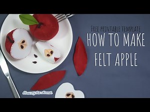 Felt fruit - Part 1: How to make half felt apple - Bao giờ cây táo vải nỉ nở hoa ta ??- HA CHAU