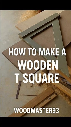 "How to Make a Perfect Wooden T-Square | Easy DIY Woodworking Tool Tutorial" #diywoodworking