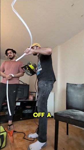 how i installed a curtain track to the ceiling #diy #howto #curtains #craft #construction