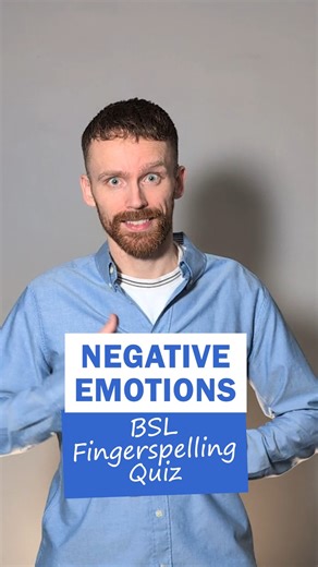 BSL Fingerspelling Quiz: Negative Emotions Can you guess these 10 negative emotions signed by Dan? 😔 👋 1 to 5: no lip pattern. ⚡ 6 to 10: faster paced lip pattern. Check the comments for the answers. #BSL #BritishSignLanguage #FingerspellingQuiz #FingerspellingFriday | Commanding Hands