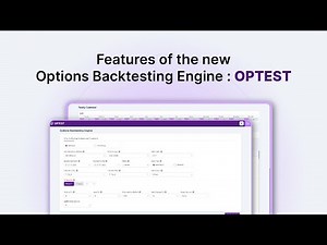 Features of the new Options Backtesting Engine : OPTEST | Abhijit Phatak | Raghunath Reddy Definedge