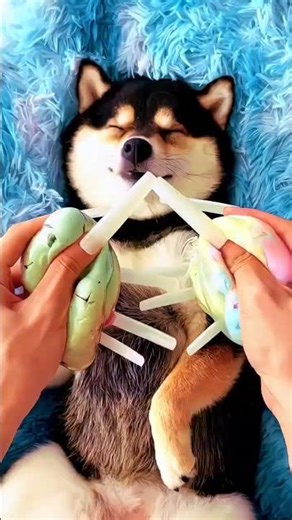 PART-1 🐾 Nail Extensions vs Doggie SPA 💅 | ASMR Shiba Moments 🐶✨ #shorts