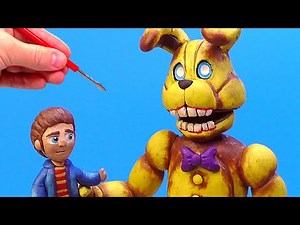 Making Spring Bonnie and Oswald - FNAF Into The Pit 3 ► Sculpting with Clay