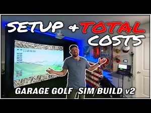 DIY HOME GOLF SIMULATOR // Total Costs, Equipment, & Setup v2