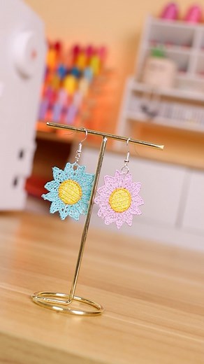Did you know you can embroider your own earrings with a home embroidery machine? 🧵 These heart-shaped clips and flower drop earrings were made using our PooLin machine! #embroidery #embroiderymachine #embroideryideas #embroiderydesign #embroideredearrings #customembroidery #diycrafts #foru | Poolin Embroidery Sewing Machine