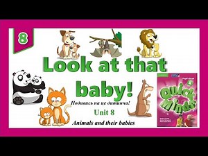 Quick Minds 4. Unit 8. Lesson 1. New words "Look at that baby!'' p. 70. Animals and their babies