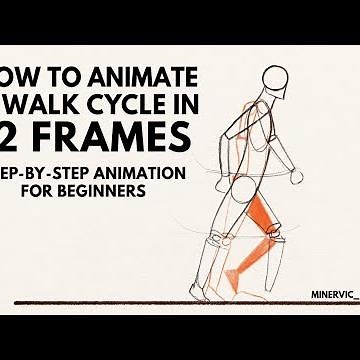 How to Animate a Walk Cycle in 12 Frames | Step-by-Step Animation for Beginners #procreate