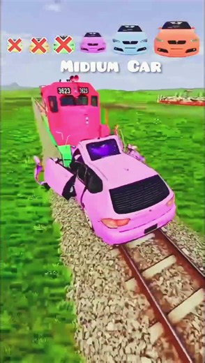 Car vs Train 🚗💥 Who Will Survive? 😱 -Beam NG.Drive #2 #trending #viral #car