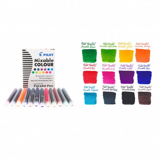 Pilot Parallel Mixable Colour Fountain Pen Ink Cartridges - Assorted - The Goulet Pen Company