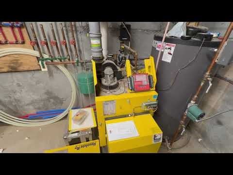 Energy Kinetics System 2000 Boiler connecting Radiant heat wiring