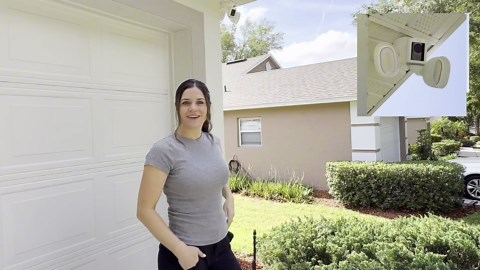 Ring Floodlight Cam Wired Pro, Home or business security, Retinal 2K Video, Color Night Vision and Two-Way Talk with Audio+, White