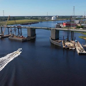 8.1K views · 46 reactions | In Chesapeake, VA, McDonough Marine Service Service has continued to provide barge and truckable tug support for the I-64 Southside widening and new High Rise Bridge crossing of the Elizabeth River. Learn more: https://www.mcdonoughmarine.com/assets/pdfs/McDonough_Marine_Service_Catalog.pdf #PileBuck #EandCmedia #marineconstruction #fleet #barge | Pile Buck Magazine | Facebook