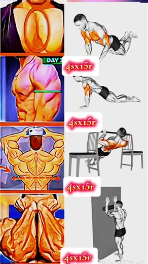 Home workout fitness idiya daly rutine tips back upper chest ✅💯😱#fitness #tranding #motivation