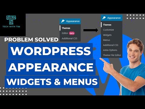 WordPress Appearance Widgets & Menus Missing || Menu disappeared in WordPress dashboard
