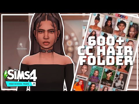 My Hair CC Folder + A Random Giveaway! | The Sims 4
