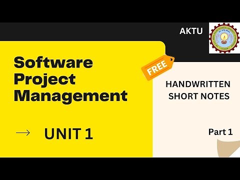 Software project management | SPM UNIT 1 - PART 1 | AKTU