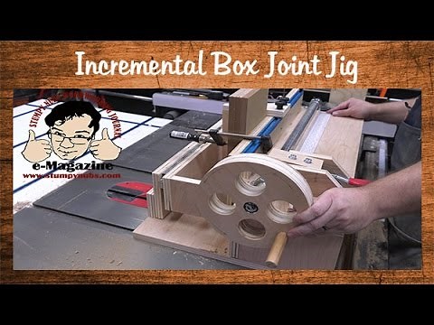 Homemade box/finger joint jig with an incremental positioner (Incra I-box style)
