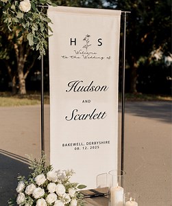 Fabric Wedding Welcome Sign，personalized Wedding Welcome Sign, Fabric Sign, Custom Linen Wedding Signs，linen Wedding Sign,baby Shower - Etsy