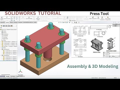 SolidWorks 3D Modeling and Assembly Tutorial: Press Tool Design|