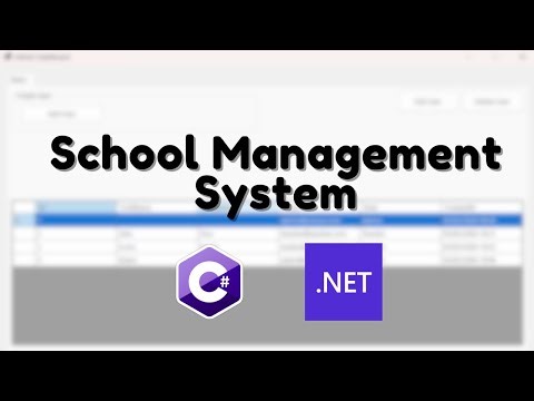 School Management System using C# and .NET